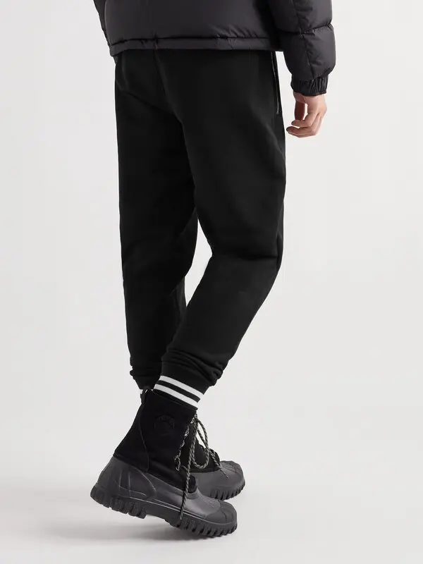 Moncler Tapered Striped Cotton-jersey Sweatpants
