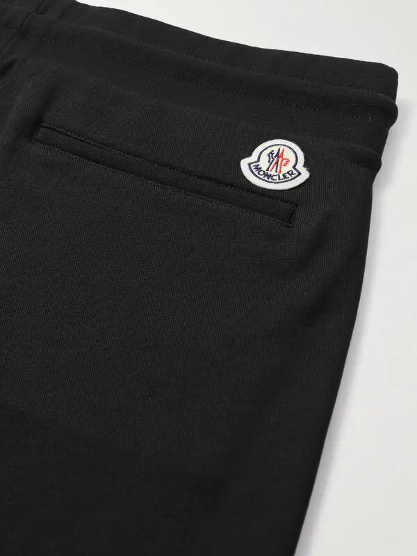 Moncler Tapered Striped Cotton-jersey Sweatpants