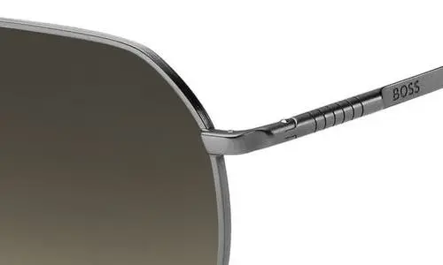 BOSS 61mm Aviator Sunglasses - Dark Ruthenium