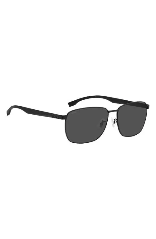 BOSS 62mm Aviator Sunglasses - Matte Black