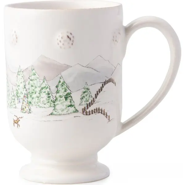 JULISKA Berry & Thread North Pole Ceramic Mug - Whitewash Multi