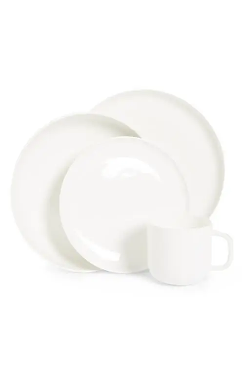 FORTESSA Modern Coupe 16-piece Dinnerware Set - White