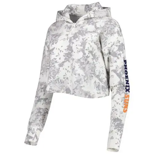 LUSSO Maia Phoenix Suns Cropped Quarter-zip Top