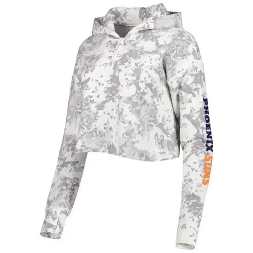 LUSSO Maia Phoenix Suns Cropped Quarter-zip Top