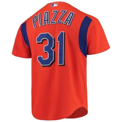 Mitchell & Ness Mike Piazza New York Mets Cooperstown Collection Mesh Batting Practice Button-up Jersey