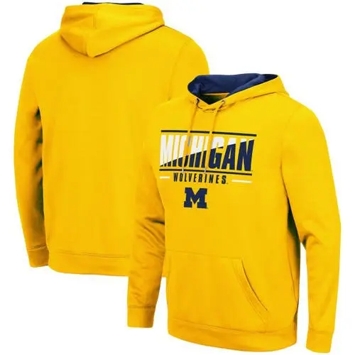 COLOSSEUM Michigan Wolverines Slash Stack 2.0 Pullover Hoodie