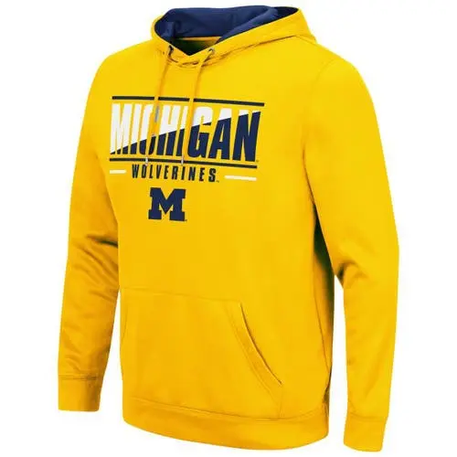 COLOSSEUM Michigan Wolverines Slash Stack 2.0 Pullover Hoodie
