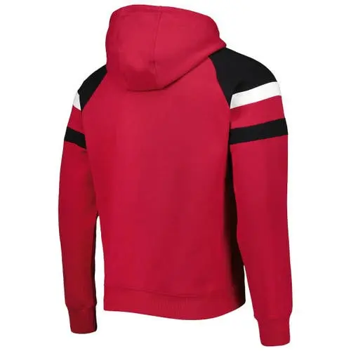 STARTER Arizona Cardinals Draft Fleece Raglan Pullover Hoodie
