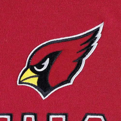 STARTER Arizona Cardinals Draft Fleece Raglan Pullover Hoodie