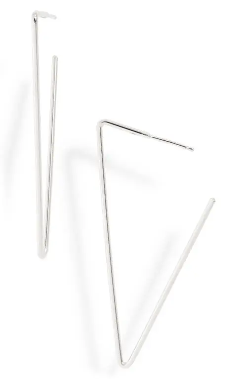 NASHELLE Geo Hoop Earrings - Sterling Silver