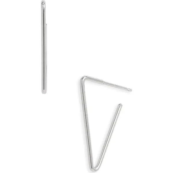 NASHELLE Geo Hoop Earrings - Sterling Silver