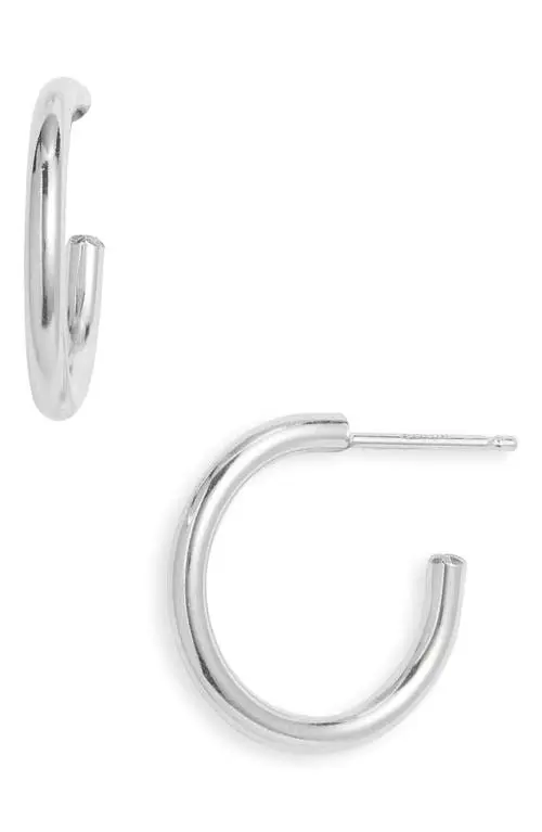 NASHELLE Minimalist Hoop Earrings - Sterling Silver