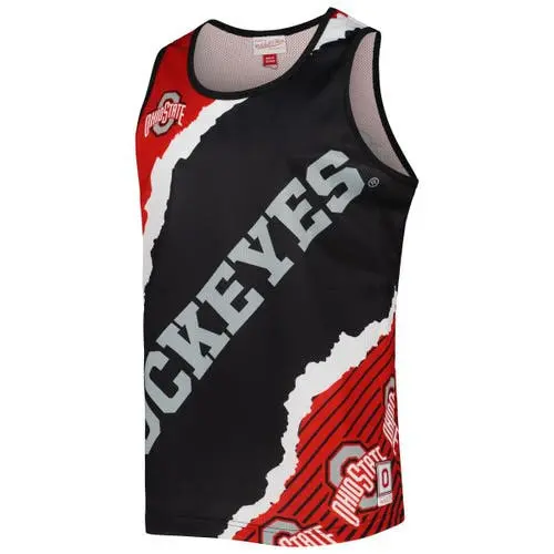 Mitchell & Ness Scarlet Ohio State Buckeyes Jumbotron 2.0 Sublimated Tank Top