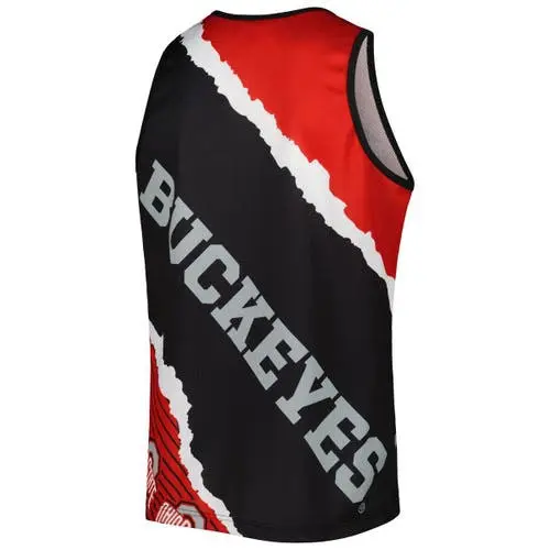 Mitchell & Ness Scarlet Ohio State Buckeyes Jumbotron 2.0 Sublimated Tank Top