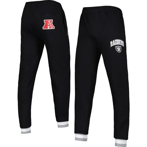 STARTER Las Vegas Raiders Blitz Fleece Jogger Pants - Black