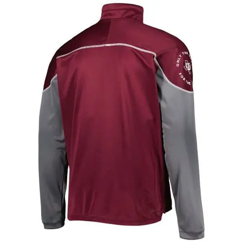 Adidas Texas A&m Aggies Aeroready Knit Quarter-snap Jacket