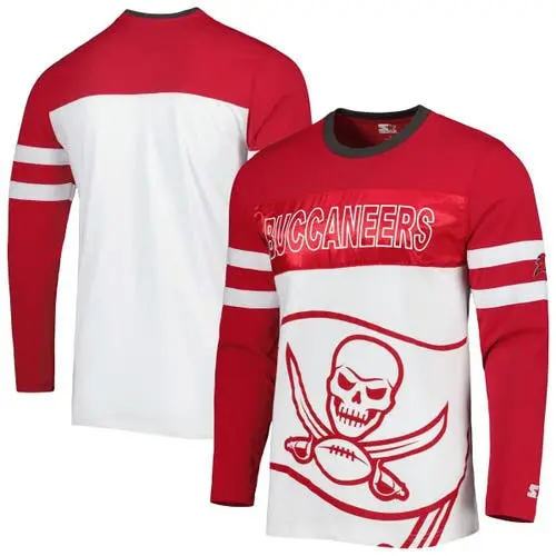 STARTER White Tampa Bay Buccaneers Halftime Long Sleeve T-shirt - Red