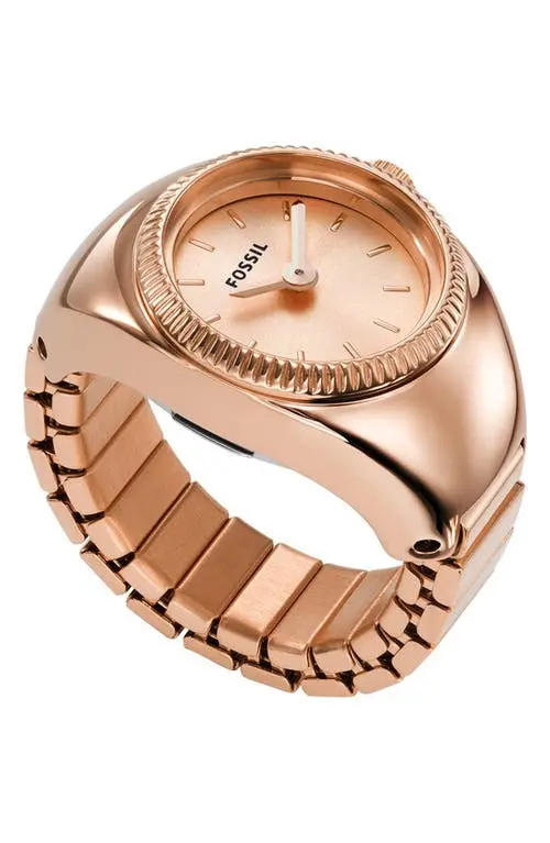 Fossil Ring Watch - Rose Gold