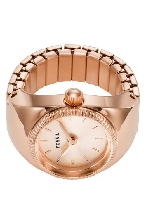Fossil Ring Watch - Rose Gold