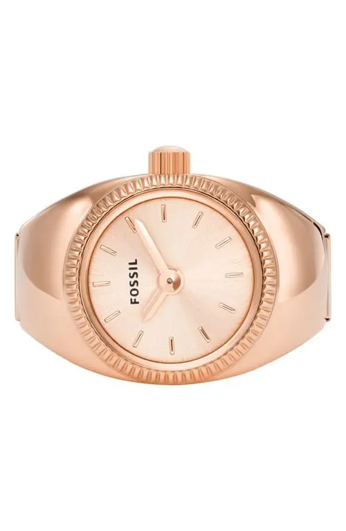 Fossil Ring Watch - Rose Gold