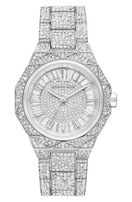 Michael Kors Raquel Stingray Pavé Crystal Bracelet Watch - Silver