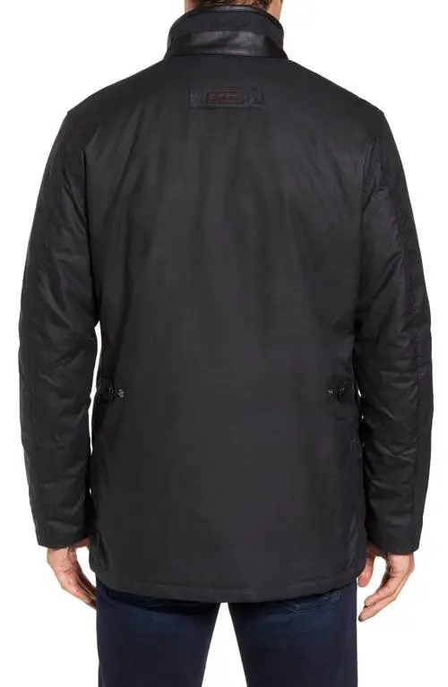 Barbour Hereford Waxed Cotton Jacket - Navy