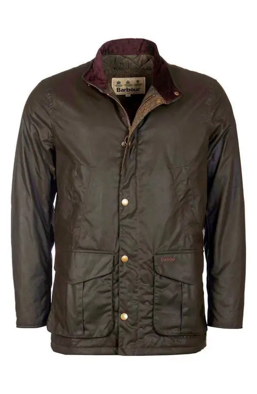 Barbour Hereford Waxed Cotton Jacket - Olive