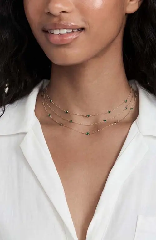 Ettika Crystal Station Layered Necklace - Green