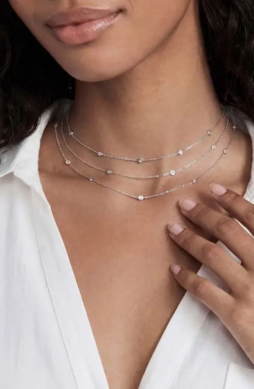 Ettika Crystal Station Layered Necklace - Silver