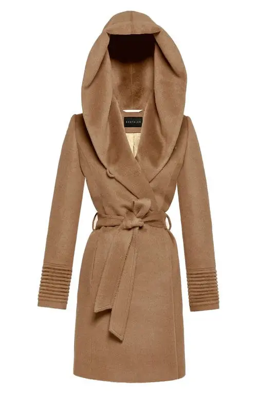 Sentaler Alpaca & Wool Wrap Coat - Dark Camel