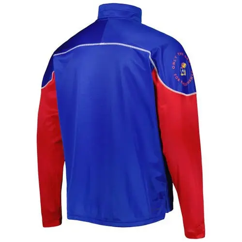 Adidas Kansas Jayhawks Aeroready Knit Quarter-snap Jacket