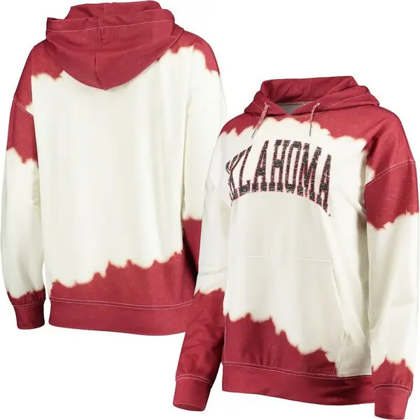 GAMEDAY COUTURE Oklahoma Sooners Dip-dyed Pullover Hoodie - White
