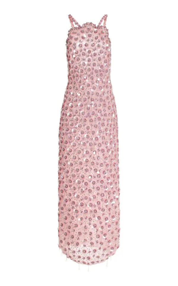knee length dresses for ladies Lillian Ombre Embellished Maxi Dress – Frock and Frill
