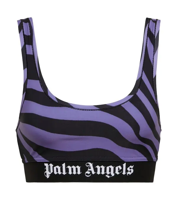 Palm Angels Zebra-print Sports Bra - Purple