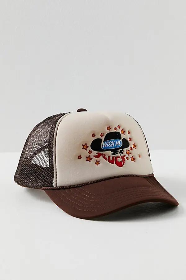 WISH ME LUCK Cowboy Trucker Cap