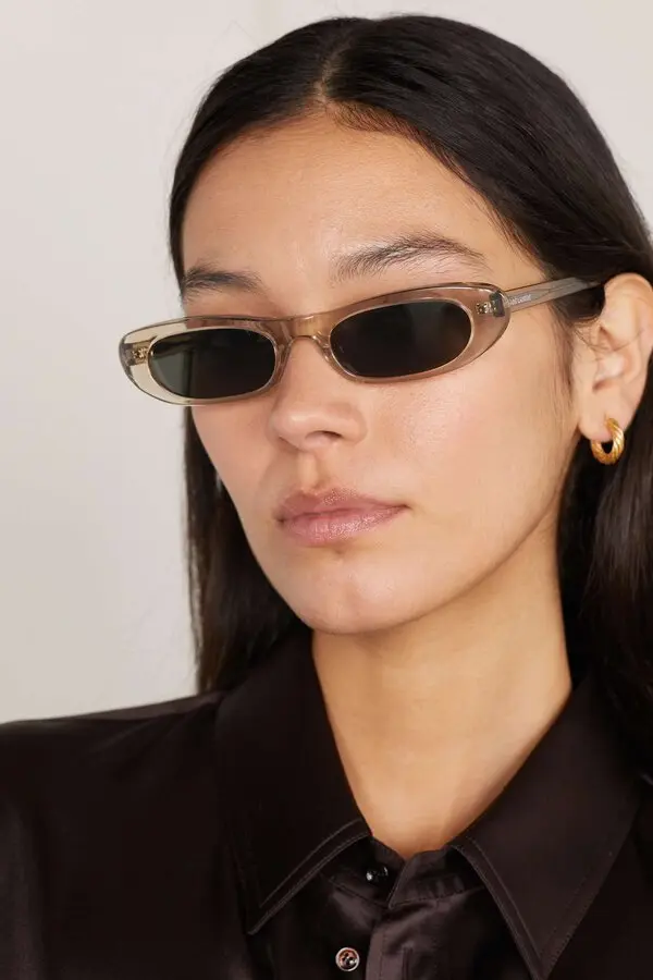 Saint Laurent Shade Oval-frame Sunglasses