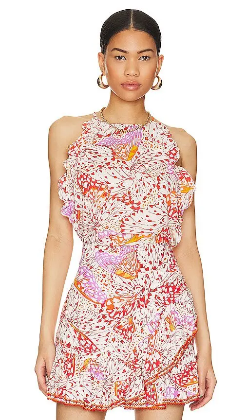 Poupette St Barth Alida Top In Orange
