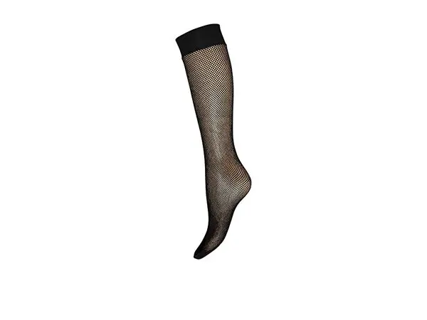 Wolford Twenties Econyl Recycled Yarn Knee High Hose - Black