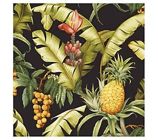 NEXTWALL Pineapple Floral Peel-and-stick Wallpa Per - One-color