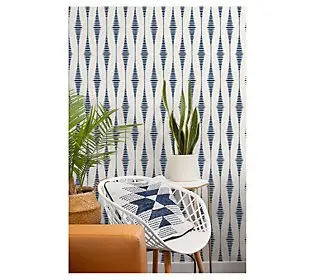 NEXTWALL Striped Ikat Peel-and-stick Wallpaper