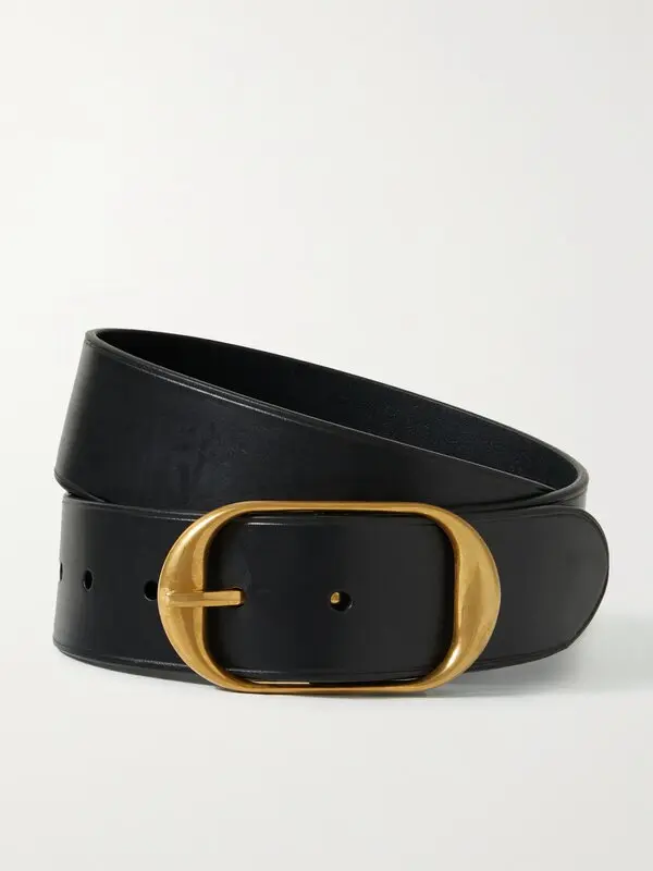 NILI LOTAN Leather Belt - Black