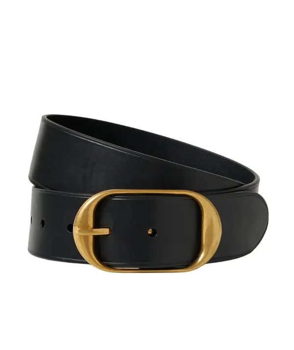 NILI LOTAN Leather Belt - Black