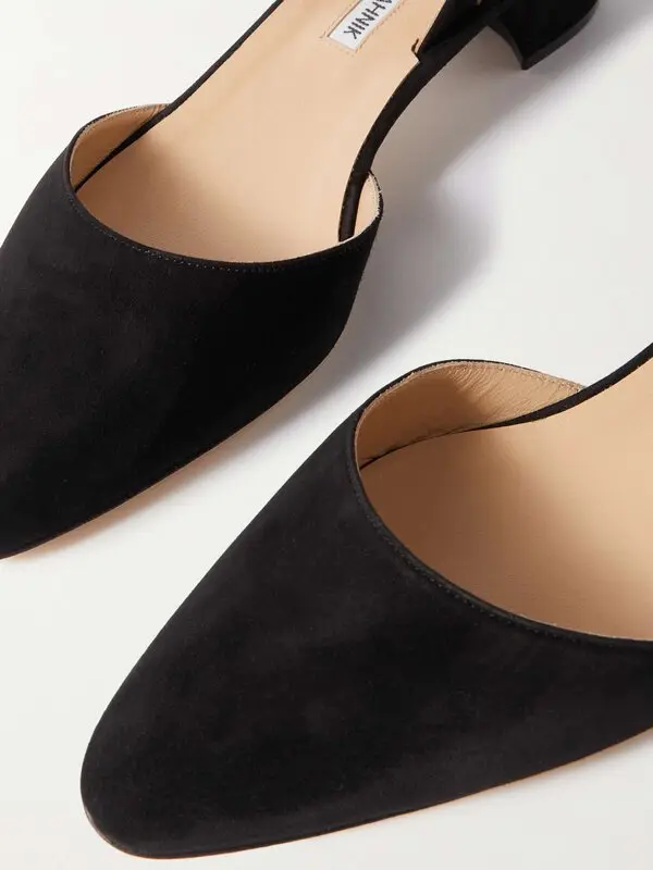 Manolo Blahnik Aspro 30 Slingback Pumps - Black