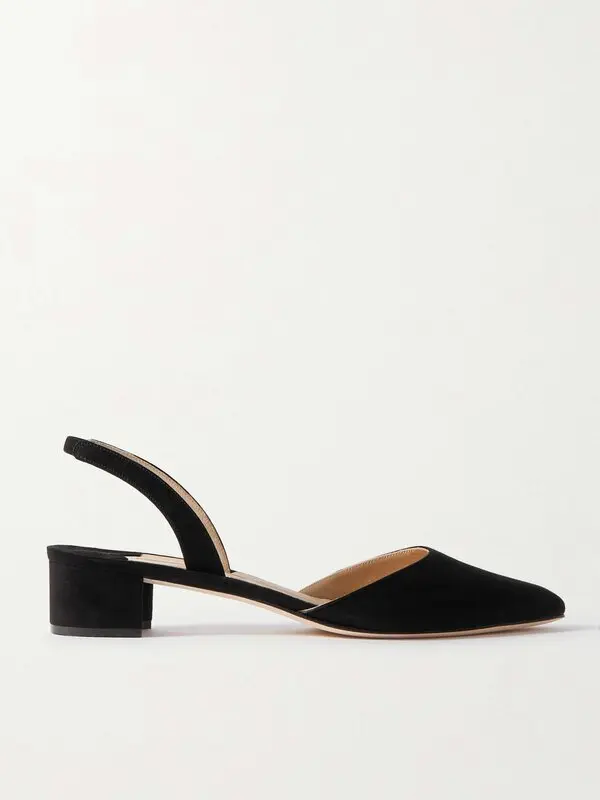 Manolo Blahnik Aspro 30 Slingback Pumps - Black