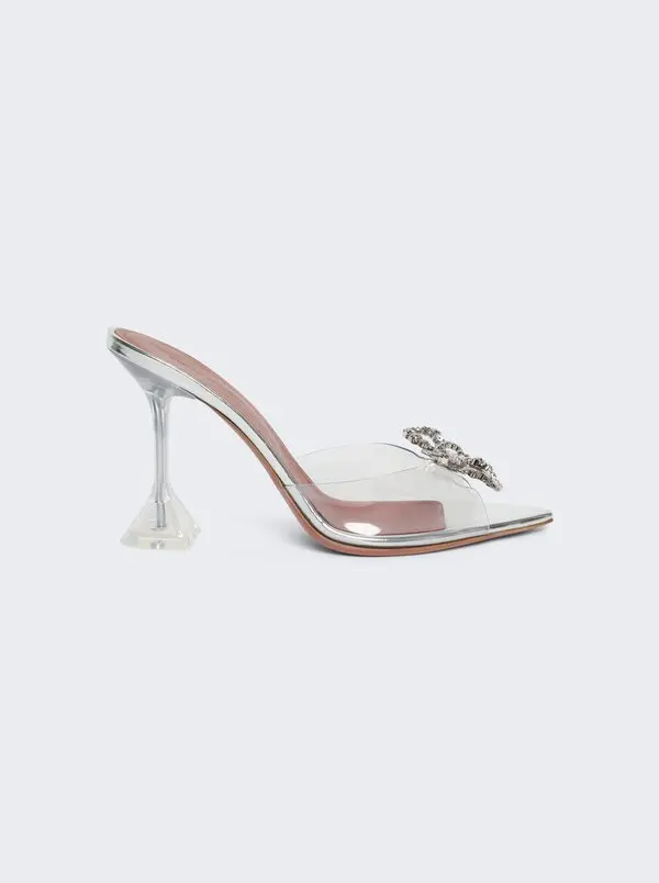 Amina Muaddi Rosie Glass Slipper Sandals