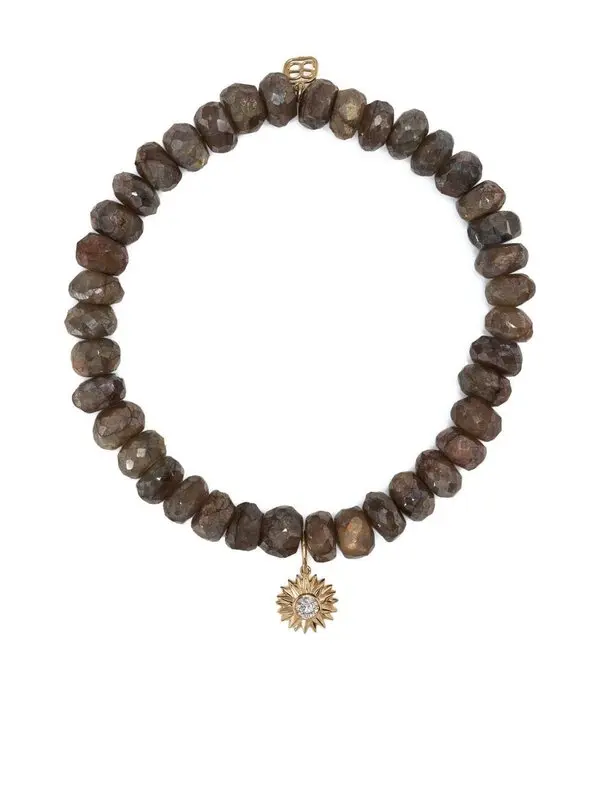 SYDNEY EVAN 14kt Yellow Gold Labradorite Bracelet - Brown
