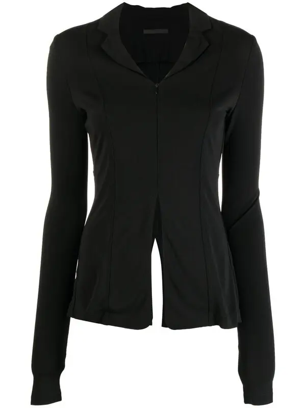 Helmut Lang Blazer-style Zip-up Top - Black