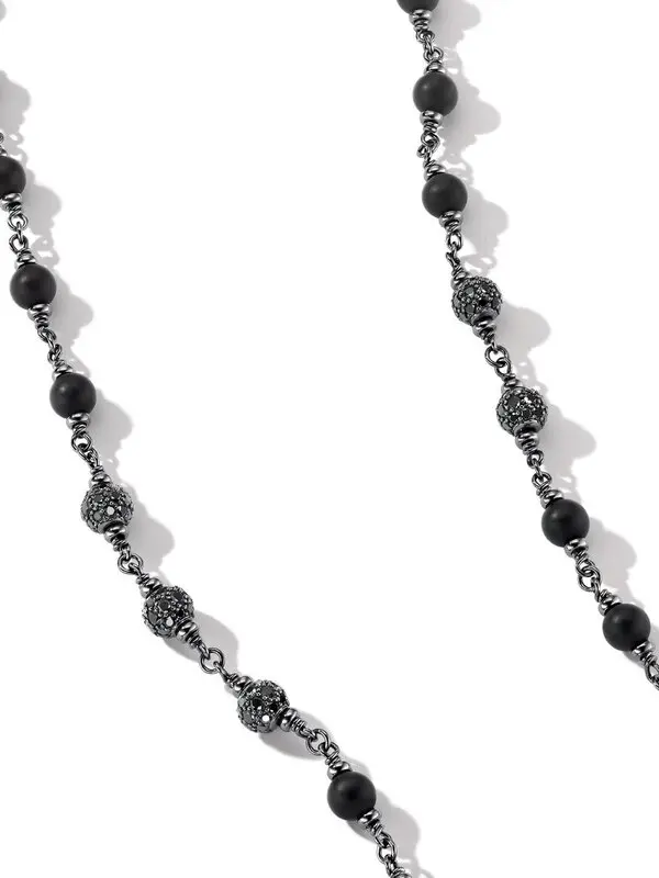 David Yurman Sterling Rosary Diamond Necklace