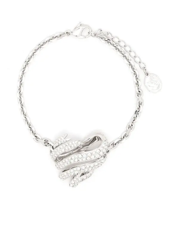 SWAROVSKI Volta Heart Charm Bracelet - Silver