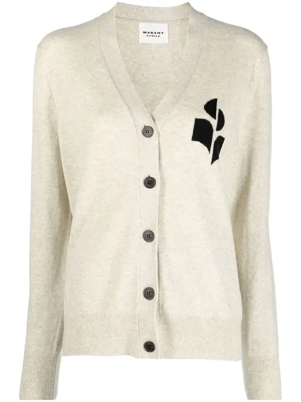 MARANT ETOILE Karin Logo-intarsia Cardigan